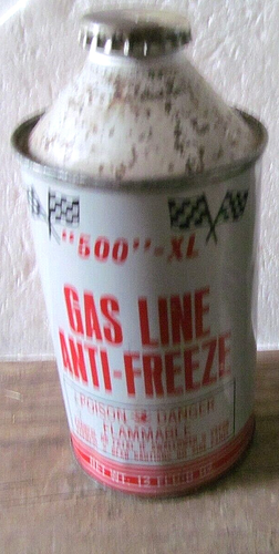Half Full "500" XL Gas Line Anti-Freeze in Cone Top Can Barton Chemical ...