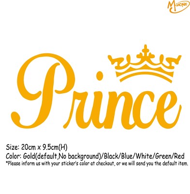 PRINCE Reflective Funny Sticker Car Truck Boat stickers Decals 95MM ...