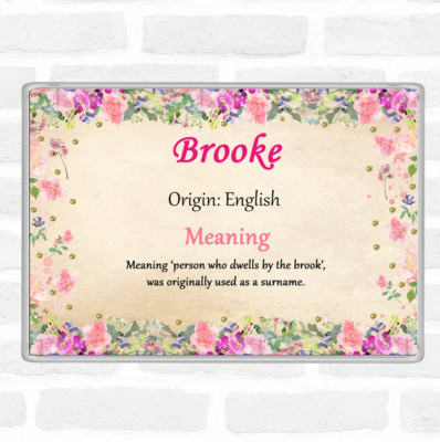 Brooke Name Meaning Jumbo Fridge Magnet Floral | eBay UK