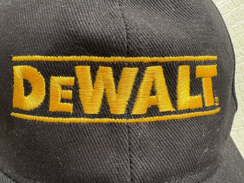 DeWalt Cap Hat Strapback Black 100% Cotton Canvas Embroidered Spellout ...