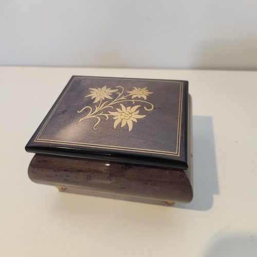 Swiss Inlay Flowers Musical Box Edelweiss | eBay