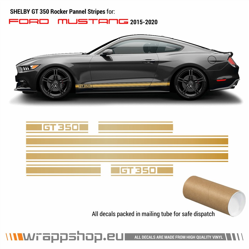 Rocker stripes Shelby GT350 for Ford Mustang 2015 - 2020 | eBay