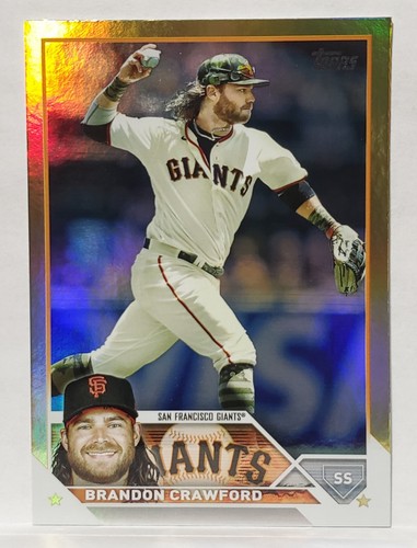 2023 Topps Gold Rainbow Foil #66 Brandon Crawford San Francisco Giants ...