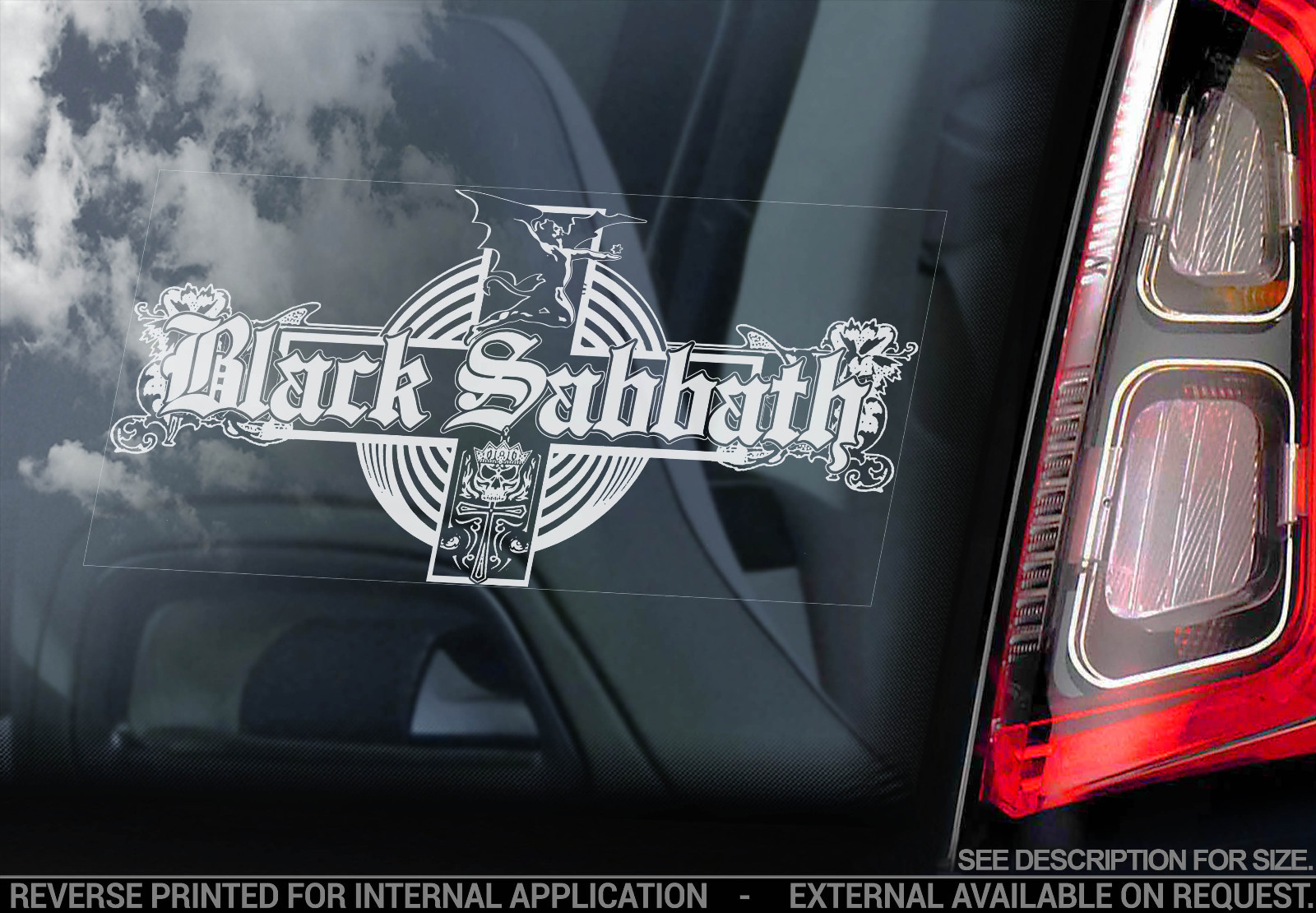Black Sabbath Car Window Sticker, Rock Band Decal Sign, Music Fan Gift ...