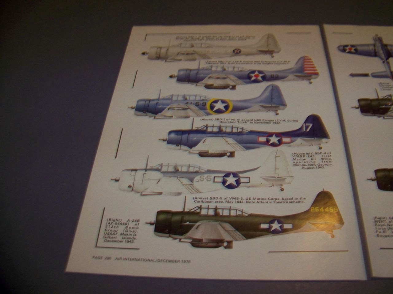 VINTAGE..SBD DAUNTLESS VARIANTS...10 COLOR PROFILES..RARE! (469P) | eBay