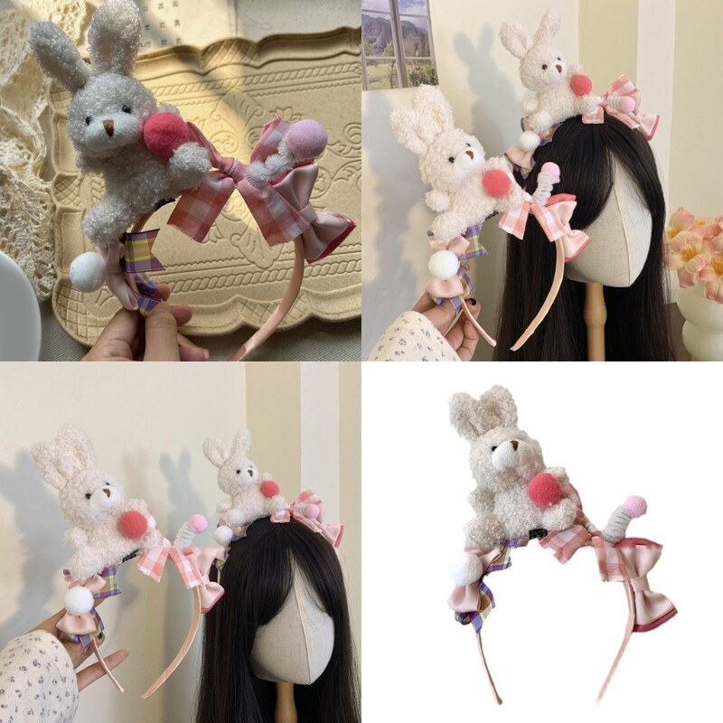 Head Bopper Rabbits Headpiece Headbands Adorkable Bowknot for Festival ...