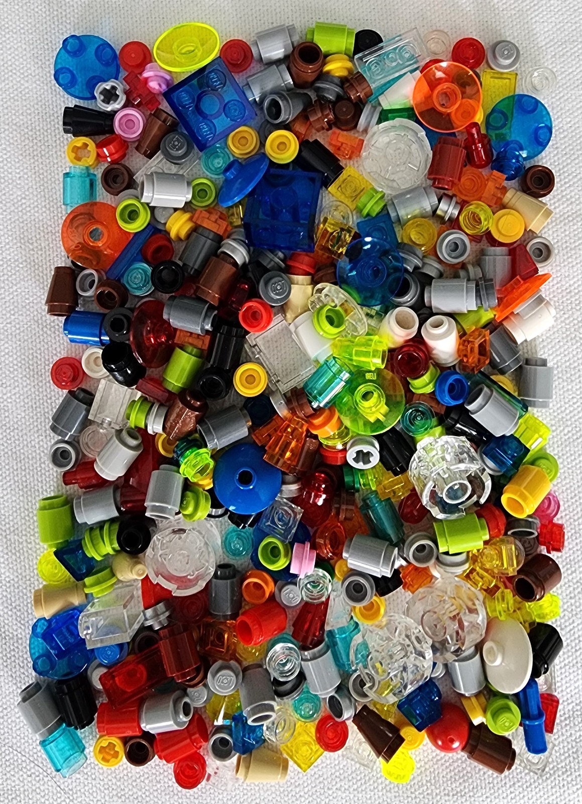 Lot of Colorful and Translucent Lego Studs, Round Plats and Other Small ...