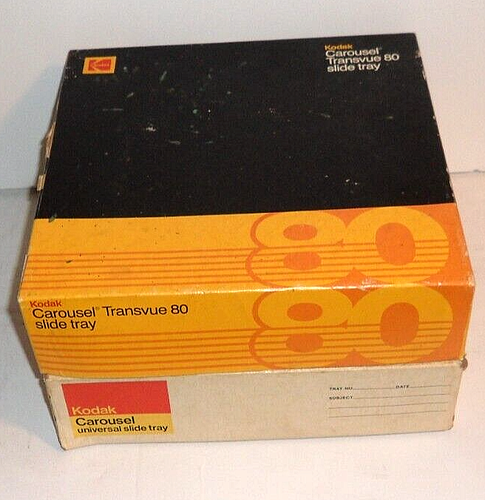 Two Kodak Carousel Slides 80 Slide Trays for Slide Projector With ...
