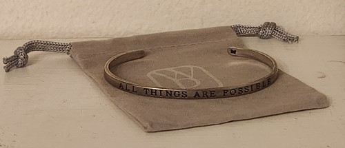 Waxing Poetic True To Word Cuff -White Bronze-ALL THINGS ARE POSSIBLE ...