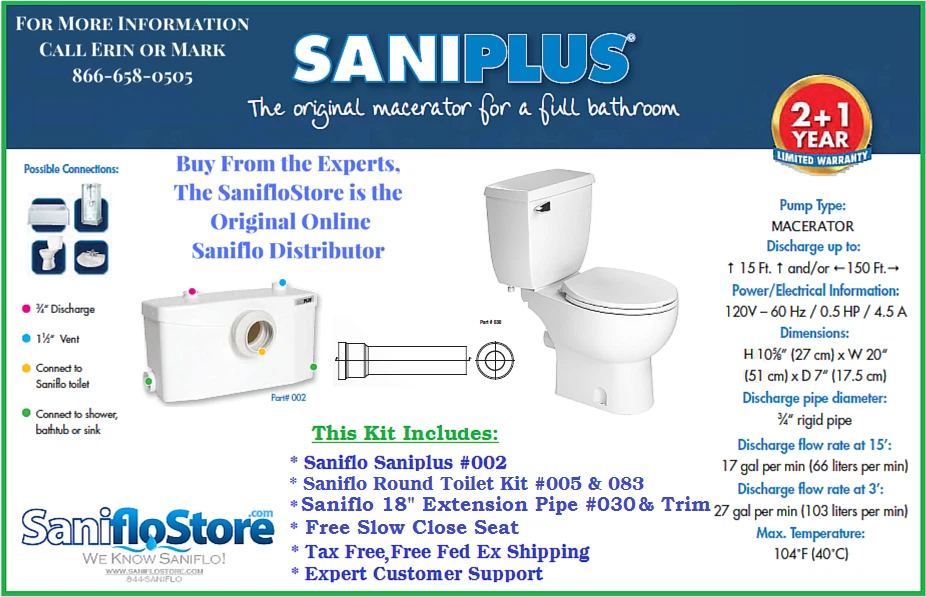 Saniflo Up Flush Systems