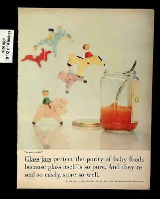 1959 Glass Jars Purity Baby Food Vintage Print ad 8879 | eBay