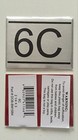 APARTMENT NUMBER SIGN -6C -BRUSHED ALUMINUM (2.25X3, Aluminium)-REF24 ...