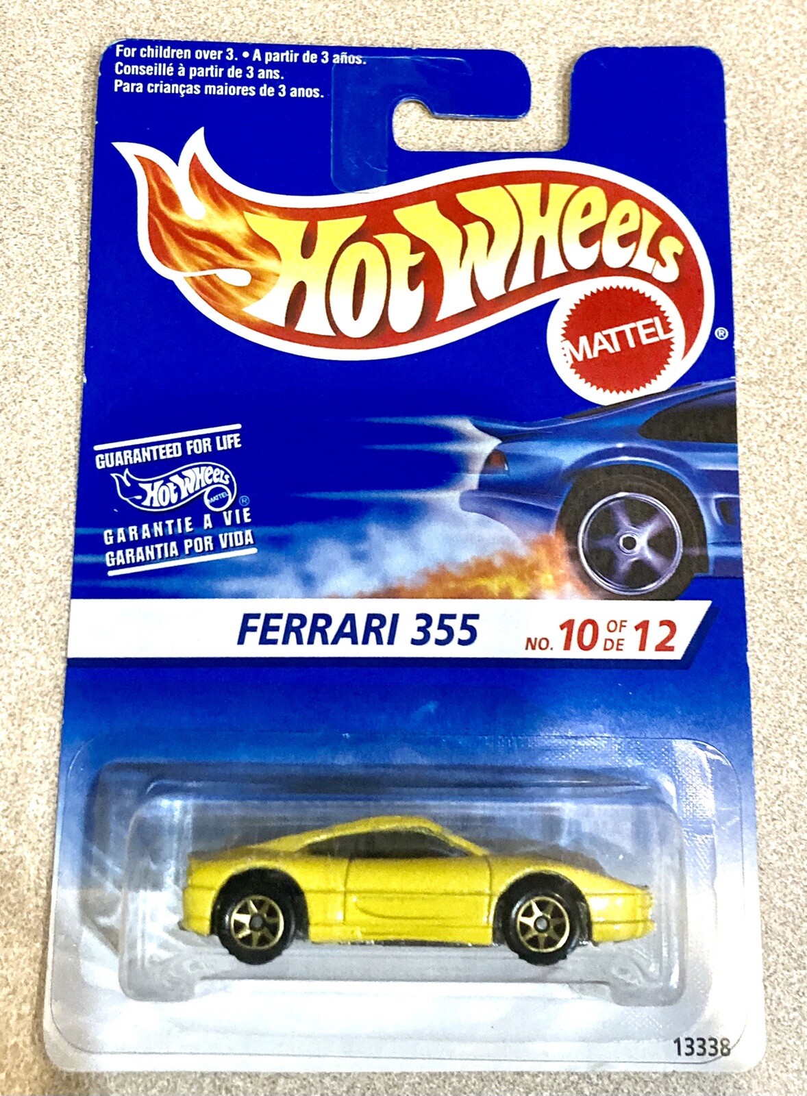 🏁 HOT WHEELS 1995 YELLOW FERRARI 355 INTERNATIONAL FIRST EDITION CARD 1 ...