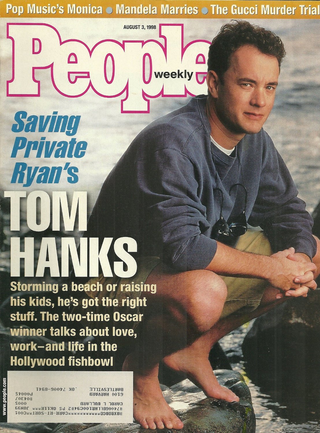 People Magazine August 3 1998 Tom Hanks Nelson Mandela Steve Kmetko ...