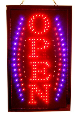 Business Signs - Led Open Sign Vertical