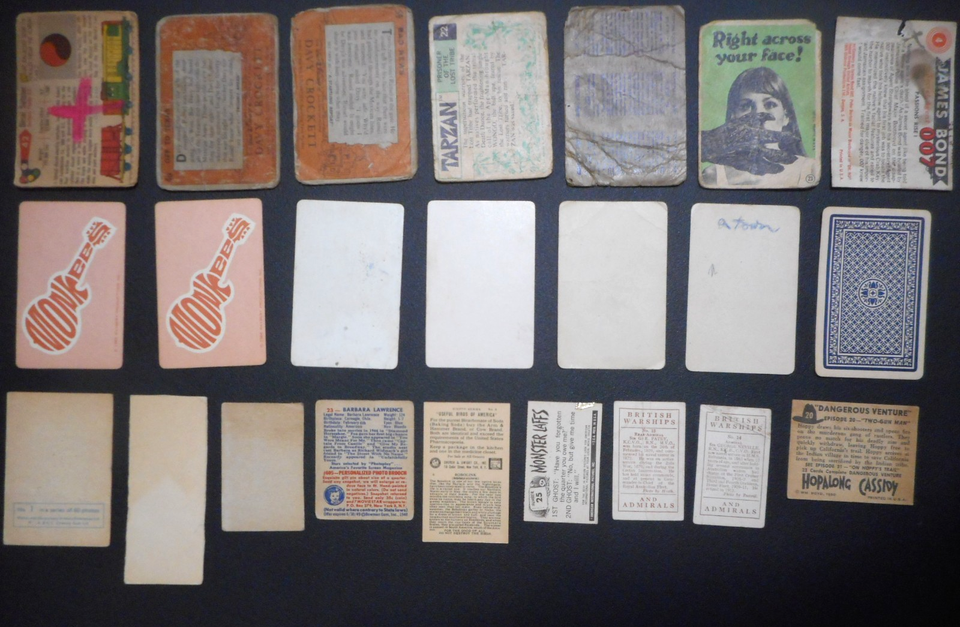 VINTAGE CARD LOT: DAVY CROCKETT, BEATLES , LAUREL & HARDY, CHARLES ...