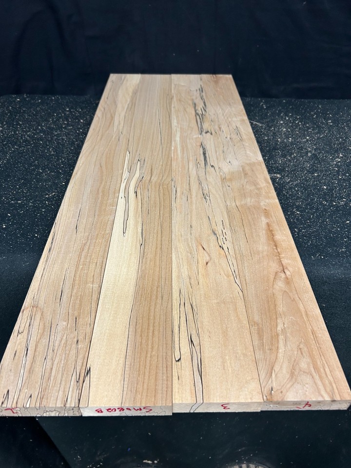 4pc Spalted Hard Maple Woodworking Lumber Craft Pack - 35" x 3 1/4" x ...