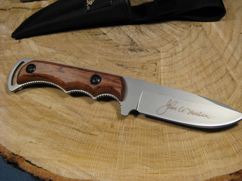 Nice Gerber Freeman Hunter Nosler Fixed Blade Knife with Sheath & Box ...