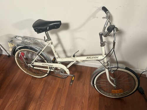 Rare White 1970s Raleigh Folder 3 Speed - Made In England | eBay