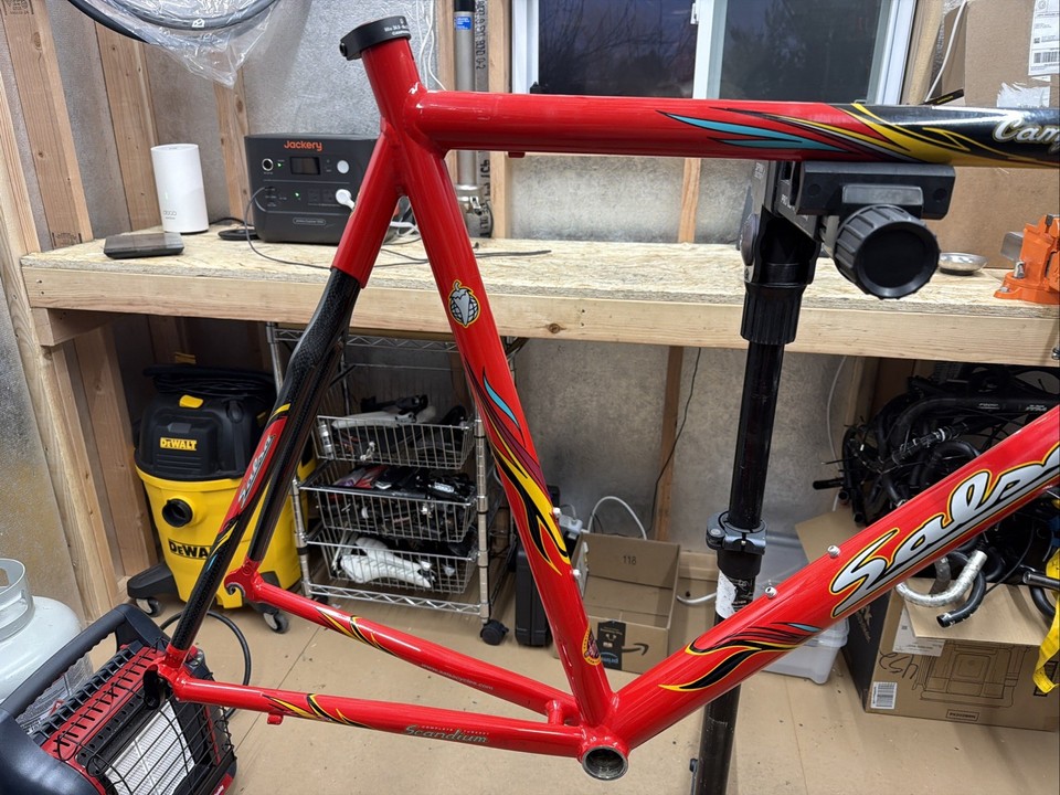 60cm Salsa Campeon Road Bike Frameset Super Light Scandium Carbon 58cm ...
