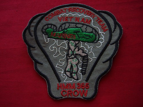 Vietnam Guerre Usmc Marine Combat Récupération Équipe HMM-365 Crow Patch | eBay