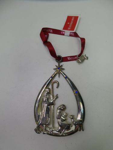 VINTAGE WATERFORD CHRISTMAS DECORATION METAL SILVER PLATED NATIVITY ...