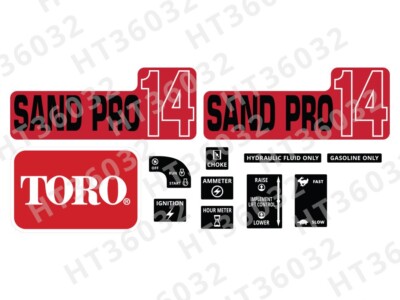 Toro Sand Pro 14 Rake Groomer Decals Graphics Stickers on High Quality ...