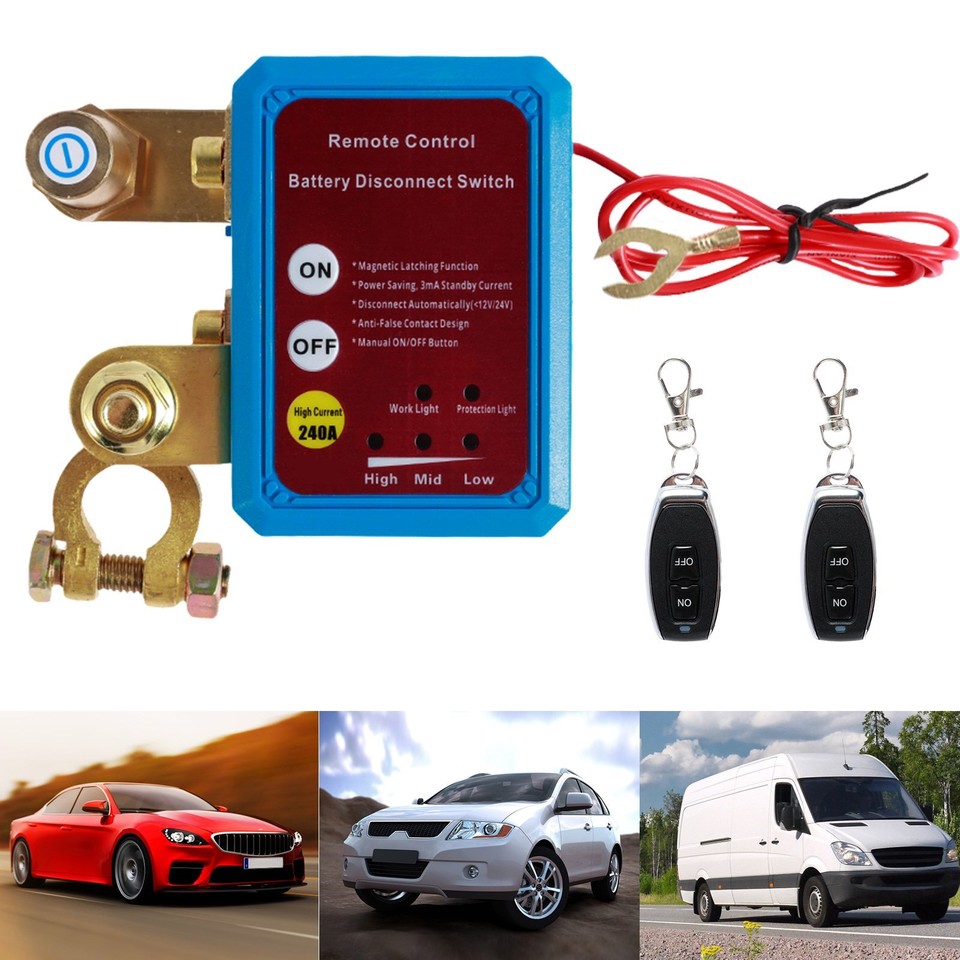 12V 240A Kill Switch Automatic Power Shut Off Switch Remote Battery ...