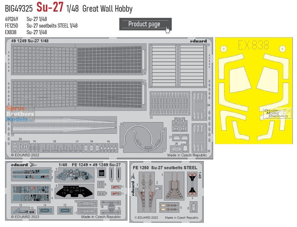 EDUBIG49325+1+48+Eduard+BIG+ED+Su-27+Flanker+Super+Detail+Set+%28GWH ...