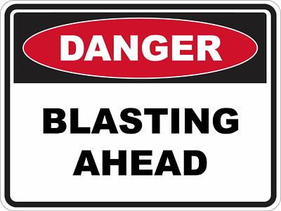 BLASTING HEAD - Danger Safety Sign Placard Sticker Decal OHS WHS | eBay