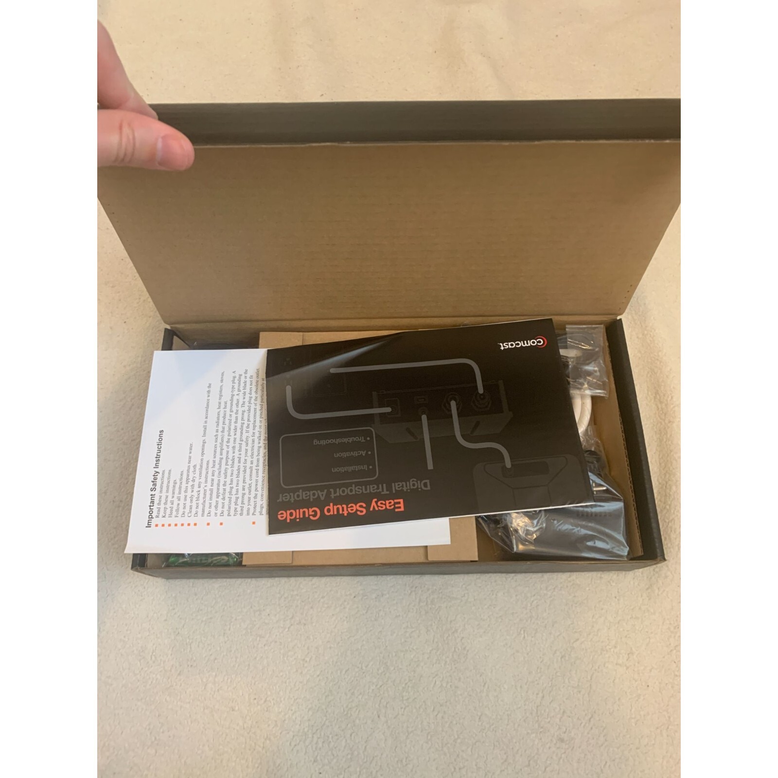 Comcast Self Installation Kit DC50X Digital Transport Adapter Cable TV ...