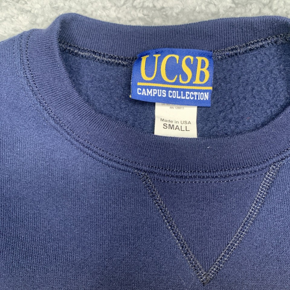 Vintage UCSB Blue Campus Collection Pullover Sweater Made In USA Size ...