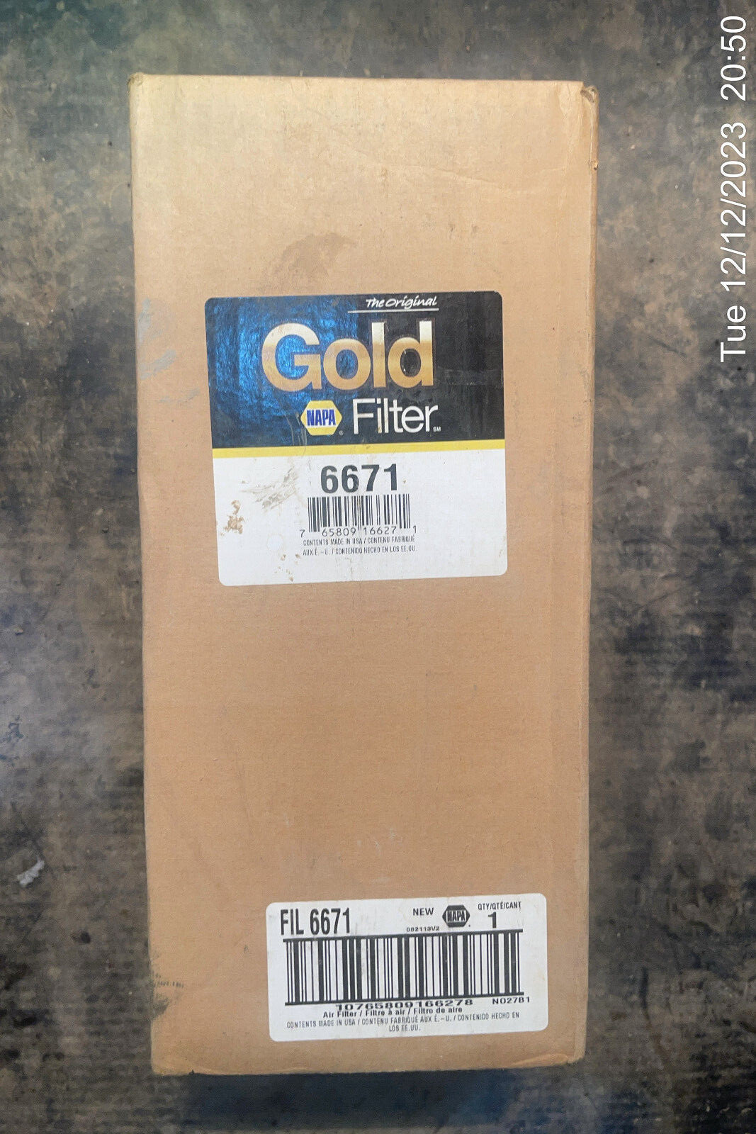 NAPA 6671 - Air filter cross reference