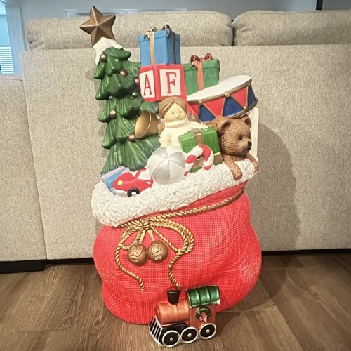 30” Christmas Santa’s Toy Bag LED Blow Mold Light-Up Yard Decor 🎄 ...