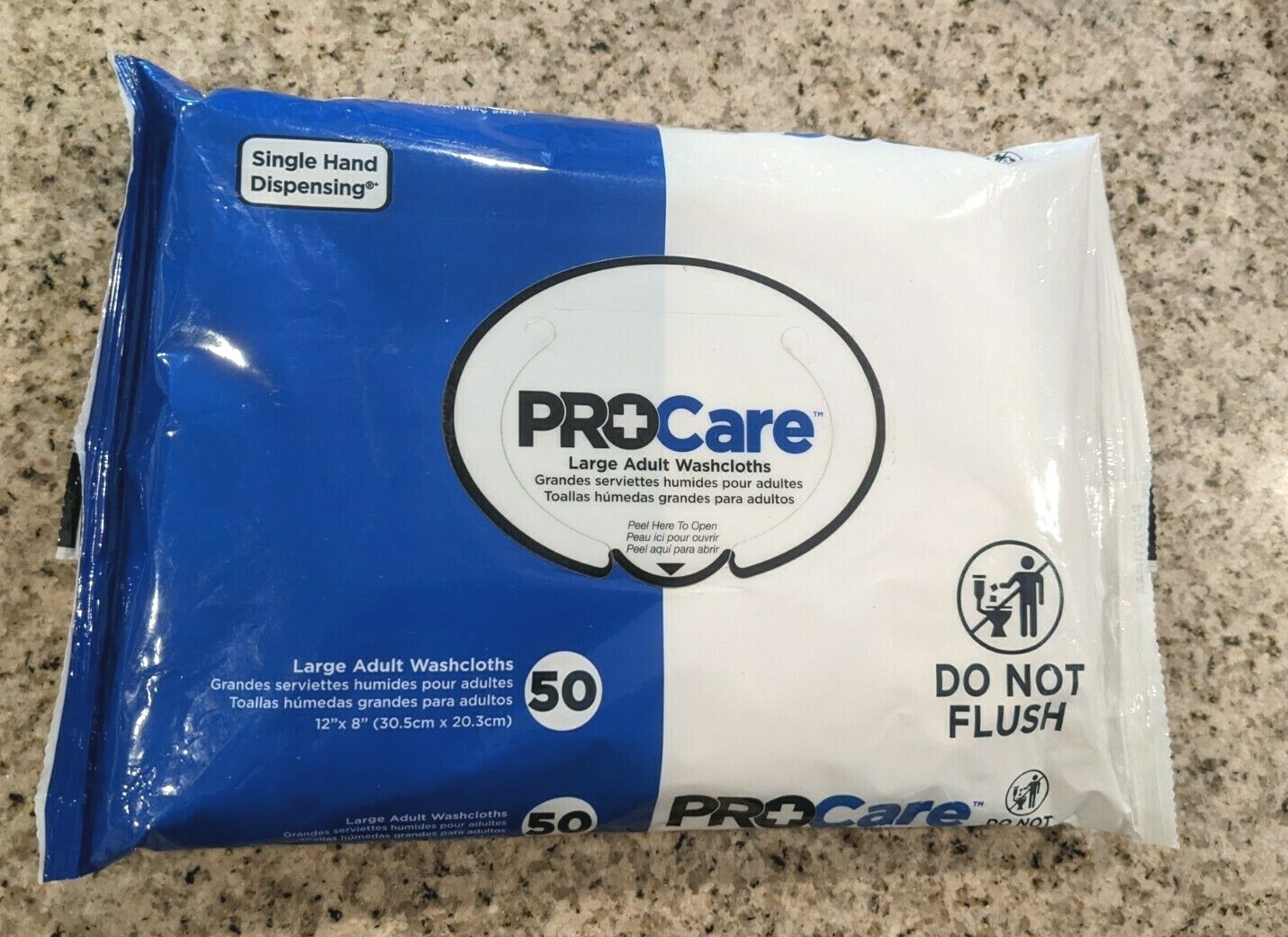 New ProCare Large Adult Washcloth Wipe 8"x12" Soft Pack 50 Pack | eBay