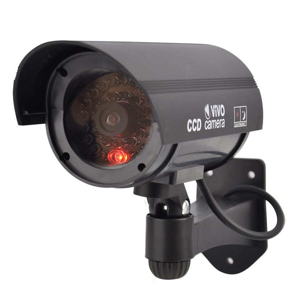 Dummy Security Camera Fake Cameras CCTV Surveillance with Flashing LED ...