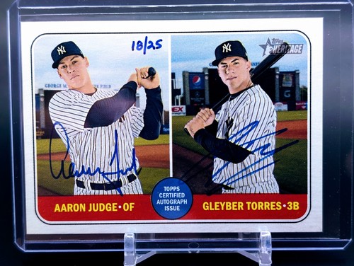 2018 Topps Heritage High Number Aaron Judge/ Gleyber Torres RC Dual ...