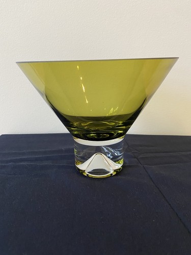 Goebel Green Sage Glass Bowl Made In Poland New | eBay