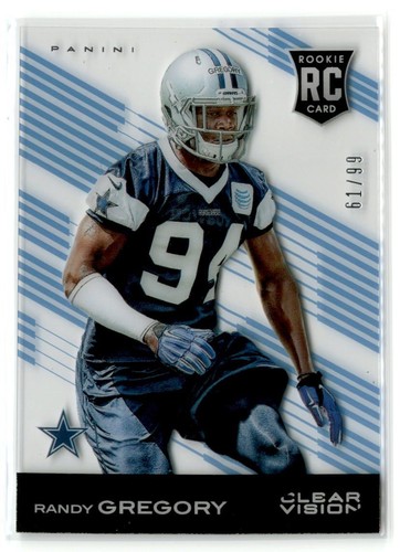 Randy Gregory SN Dallas Cowboys 2015 Panini Clear Vision Blue #157 | eBay