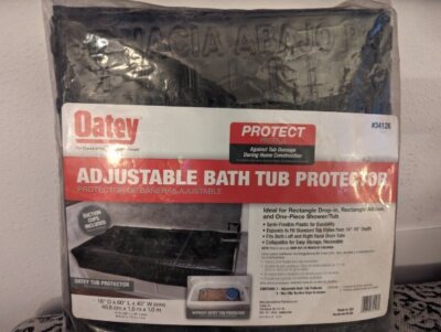 Oatey 2 H X 15 in. W X 15 in. L Black Adjustable Bathtub Protector | eBay