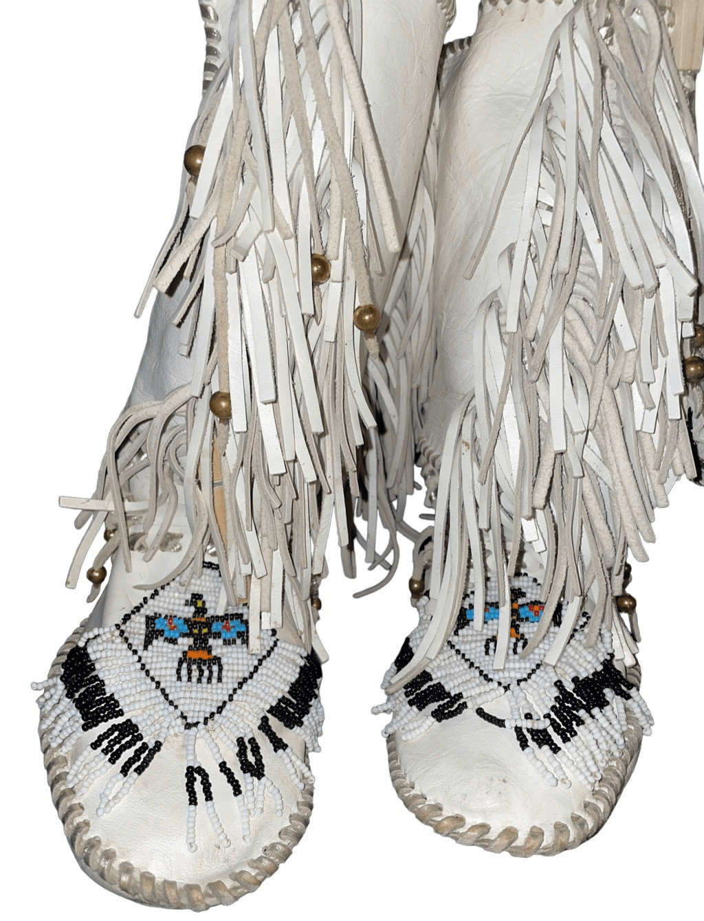 Vintage Custom Made Native American Fringe Boots - Gem
