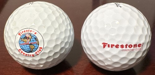 2 ORIGINAL FIRESTONE COUNTRY CLUB Akron, Ohio OLDER LOGOS Golf Balls ...