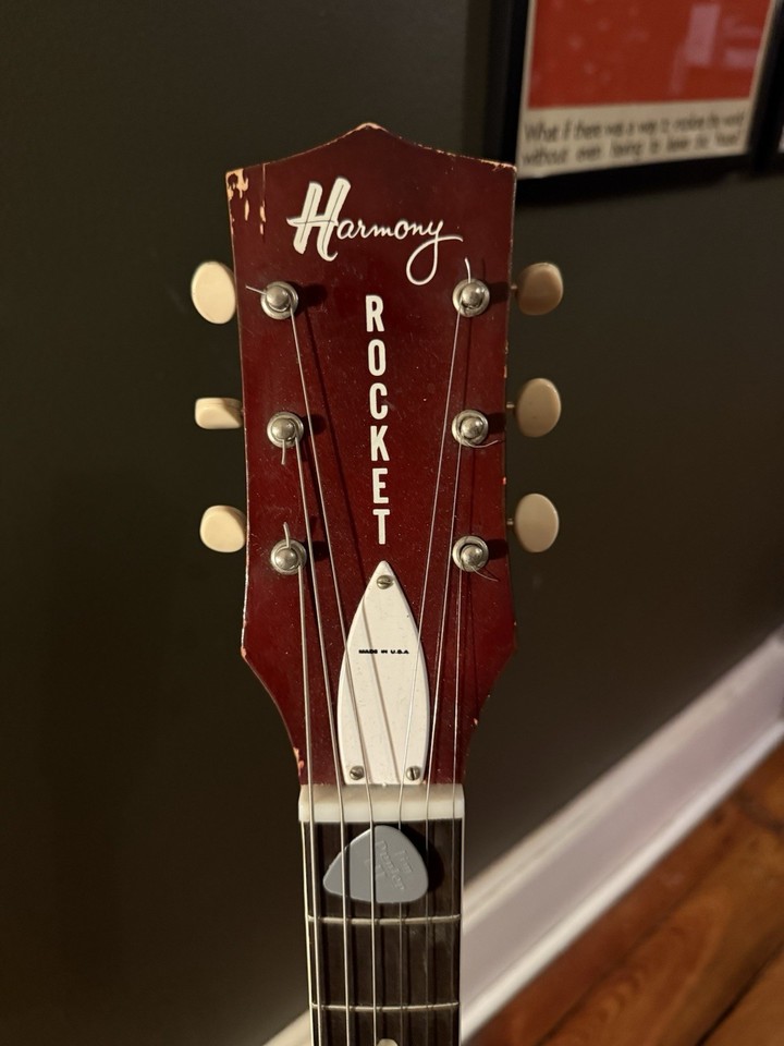 1967 Harmony Rocket Vintage Electric Guitar Red And White | eBay