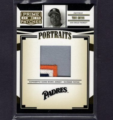 2005 DONRUSS PRIME PATCHES PORTRAITS JUMBO 4 COLOR PATCH TONY GWYNN ...