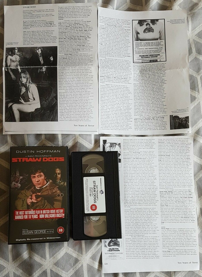 AMERICAN BUFFALO - Dustin Hoffman + STRAW DOGS - uncut - Susan George ...