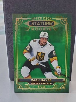 2022-23 Upper Deck Stature Rookie Zack Hayes #120 GREEN 47/66 Golden ...