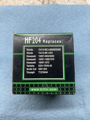 4 Genuine HiFlo HF204 Oil Filter - Honda Suzuki Yamaha Kawasaki | eBay