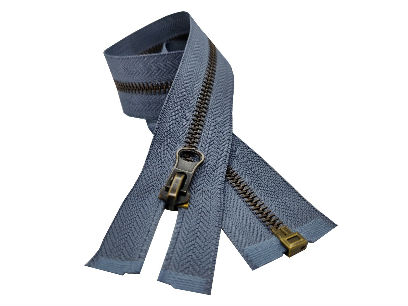 1pc Antique Brass Metal Zip Fastener Size #5 Open End For Jackets Heavy ...