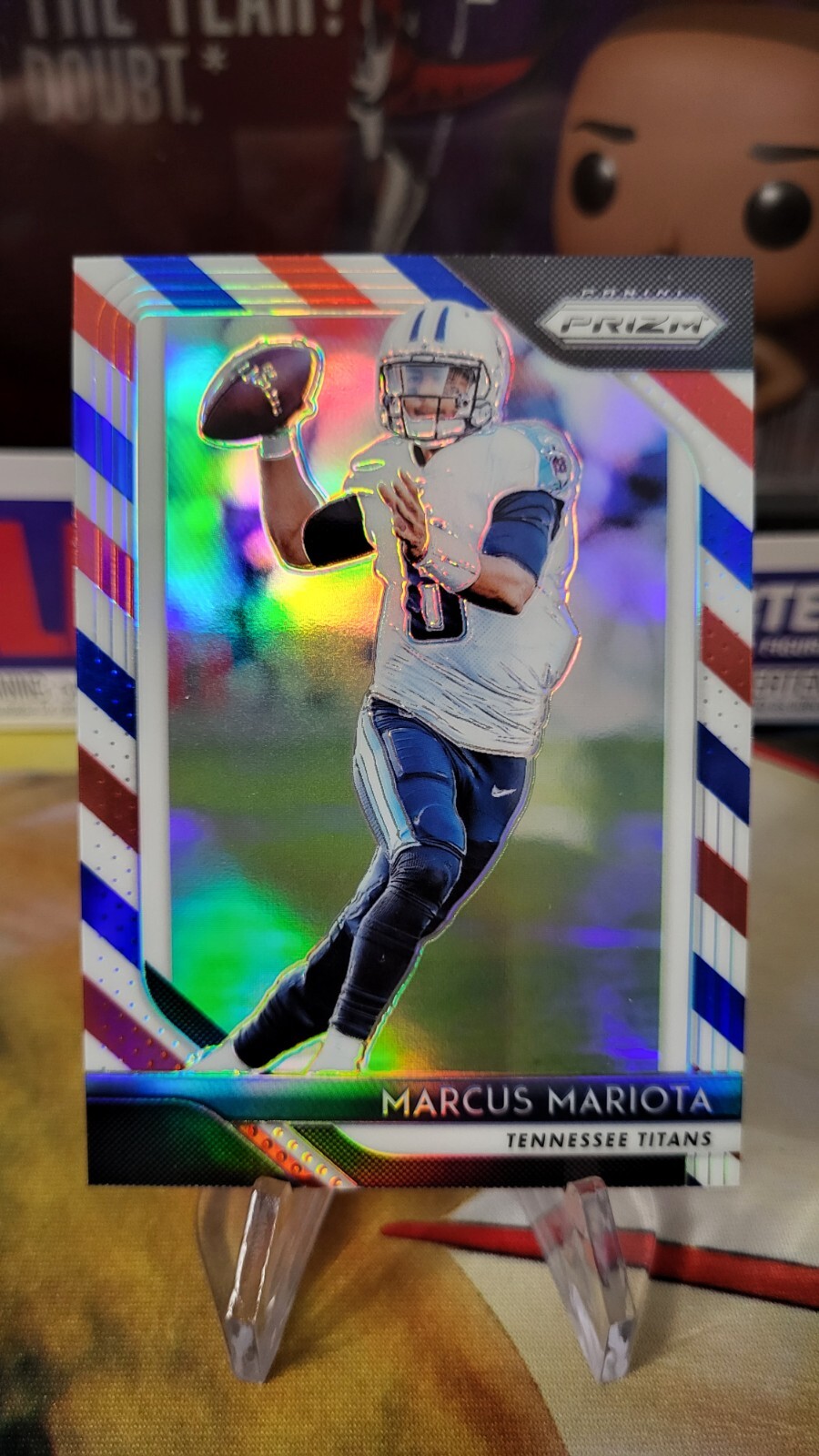 2018 Marcus Mariota Prizm Red White Blue RWB Card Tennessee Titans | eBay