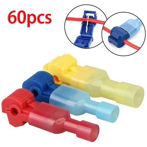 Top notch 60PCS Insulated Quick Splice Wire Terminal Connectors Combo ...